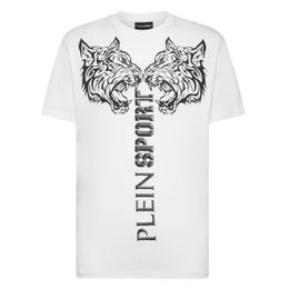 Plein Sport Jungen T-Shirt "Tiger", schwarz-wei&szlig;, Gr. 4XL, Obermaterial: 100% Baumwolle, Shirts