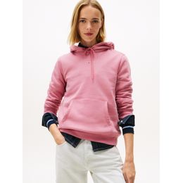 Tommy Jeans Damen Kapuzensweatshirt "TJW REG LINEAR HOODIE EXT", pink, Gr. XXXL, unifarben, Sweatware, Obermaterial: 80% Baumwolle, 20% Polyester,