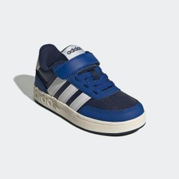 Mädchen Sneaker "BREAKBASE E KIDS", adidas Sportswear, Gr. 34, blau, Synthetik, Schuhe