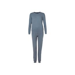 Emporio Armani Damen Schlafanzug "Pyjama Essential Studs Logo", Gr. S, blau, Obermaterial: 95% Baumwolle CO. 5% Elasthan EL., Homewear-Sets
