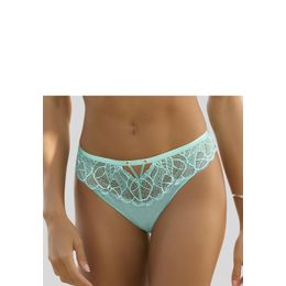 Lascana Damen String "Alicia", Gr. 40, grün, Microtouch, Obermaterial: 84% Polyamid, 16% Elasthan, Unterhosen, mit schönem Bund aus feiner Spitze