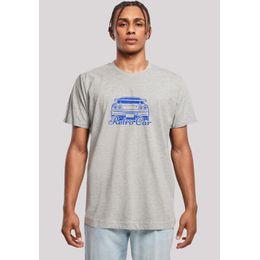 F4NT4STIC Damen T-Shirt "Retro Car Japanese Streetstyle", grau, Gr. XS, Obermaterial: 100% Baumwolle, Shirts, Japan Streetwear Styles