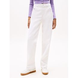 Tommy Jeans Damen Straight-Jeans "LAYLA HR SLIM STR", wei&szlig;, Gr. 34, unifarben, Denim/Jeans, Obermaterial: 99% Baumwolle, 1% Elasthan, Jeans, in