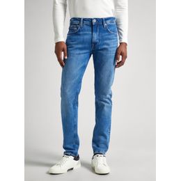 Pepe Jeans Herren Slim-fit-Jeans "HATCH REGULAR", blau, Gr. 33, Denim/Jeans, Obermaterial: 99% Baumwolle, 1% Elasthan, Jeans, mit Stretchanteil