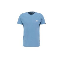 Herren T-Shirt "Basic T-Shirt SL", blau, Gr. XL, Alpha Industries, Obermaterial: 100% Baumwolle, Shirts