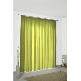 Vorhang WIRTH, B:132cm H:220cm, gr&uuml;n, Jacquard, Polyester, Wohnzimmer, Gardinen, "Felsted"