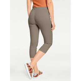 Heine Damen Caprihose, gr&uuml;n, Gr. 38, unifarben, 70% Viskose, 25% Polyamid, 5% Elasthan, Hosen