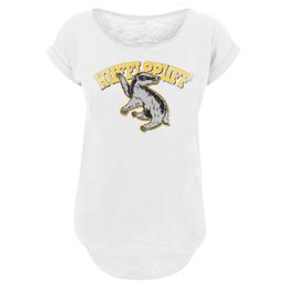 F4NT4STIC Damen T-Shirt "Harry Potter Hufflepuff Sport Emblem", wei&szlig;, Gr. S, Obermaterial: 100% Baumwolle, Shirts, Print