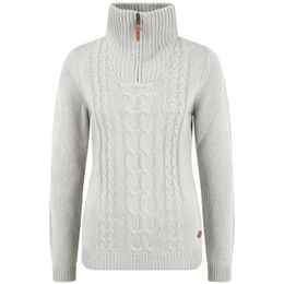 oxmo Damen Strickfleece-Pullover "Strickpullover OXCarry", grau, Gr. M, Obermaterial: 100% Polyacryl PAN., Pullover
