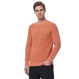 Rusty Neal Herren Strickpullover, orange, Gr. M, unifarben, 50% Polyacryl, 50% Baumwolle, Pullover, im einfarbigen Design
