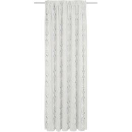 Vorhang Adam, B:142cm H:245cm, beige, Jacquard, Baumwolle, Leinen, Wohnzimmer, Gardinen, "Wave", aus Leinen und Bio-Baumwolle