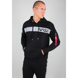 Herren Hoodie "NASA RS Hoodie", schwarz, Gr. M, Alpha Industries, Obermaterial: 80% Baumwolle, 20% Polyester, Sweatshirts