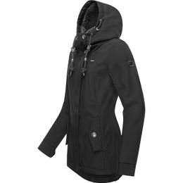Ragwear Damen Softshelljacke "Monadde Softshell", schwarz, Gr. XXL, Obermaterial: 97% Polyester, 3% Elasthan; Innenfutter: 100% Polyester, Jacken,