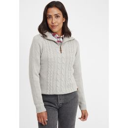 oxmo Damen Strickfleece-Pullover "Strickpullover OXCarry", grau, Gr. XS, Obermaterial: 100% Polyacryl PAN., Pullover