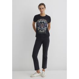 Mavi Damen T-Shirt "BUTTERFLY PRINTED T-SHIRT"schwarz, Gr. XS, 100% Baumwolle, Shirts, Print T-Shirt