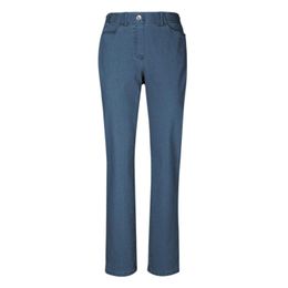 GOLDNER Damen Regular-fit-Jeans "Klassische Jeansschlupfhose MARTHA", blau, Gr. 42, Obermaterial: 78% Baumwolle CO. 20% Polyester PES. 2% Elasthan