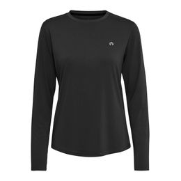North Bend Damen Sweatshirt "Longsleeve NBTergola", schwarz, Gr. 44, Obermaterial: 92% Polyester PES. 8% Elasthan EL., Shirts
