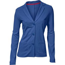 Damen Jerseyblazer "Jersey-Blazer", blau, Gr. 38, Linea Tesini BY HEINE, 100% Baumwolle, Blazer