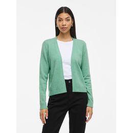 Vila Damen Cardigan "VIRIL SHORT L/S KNIT CARDIGAN-NOOS", gr&uuml;n, Gr. S, meliert, Feinstrick, Obermaterial: 50% Viskose, 27% Nylon, 23% Polyester,