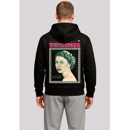 F4NT4STIC Herren Kapuzenpullover "TV Times Queen Elizabeth II 1957 Cover", schwarz, Gr. XL, Obermaterial: 80% Baumwolle, 20% Polyester, Pullover,