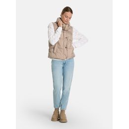 LIEBLINGSST&Uuml;CK LIEBLINGSST&Uuml;CK Damen Steppweste "BatonL", beige, Gr. 34, clean, unifarben, Web, Obermaterial: 100% Nylon, Westen, mit Strick-Details