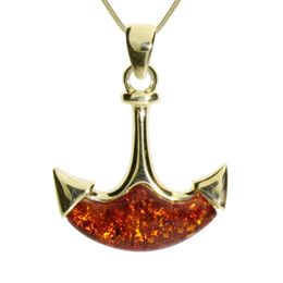 OSTSEE-SCHMUCK Damen Kette mit Anh&auml;nger "OSTSEE-SCHMUCK Kette mit Anh&auml;nger Anker Kette mit Anh&auml;nger Anker", 50cm, Silber 925 (Sterlingsilber), L: 42,
