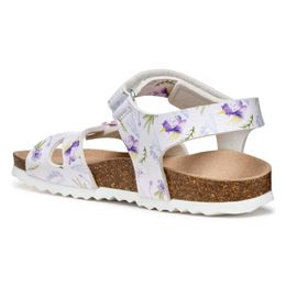 Geox Kinder Sandale "J ADRIEL GIRL", Gr. 25wei&szlig;, lila bedruckt, Synthetik, bedruckt, Schuhe, M&auml;dchen Sandale, Sommerschuh mit Fu&szlig;bett
