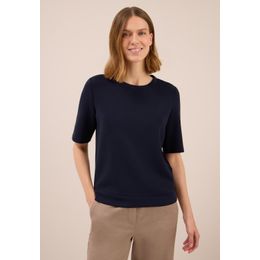 Cecil Damen T-Shirt, blau, Gr. XS, unifarben, Stoff, 47% Modal, 45% Polyester, 8% Elasthan, Shirts, mit Rundhalsausschnitt