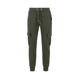Herren Jogginghose "Terry Jogger", gr&uuml;n, Gr. XXL, Alpha Industries, Obermaterial: 80% Baumwolle, 20% Polyester, Hosen