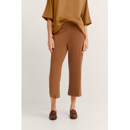 Bugatti Damen Culotte, braun, Gr. L, unifarben, 65% Modal, 30% Polyester, 5% Elasthan, Hosen, mit Gummizug