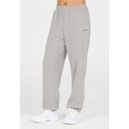 ENDURANCE ATHLECIA Sweathose ATHLECIA "Atkins", Damen, Gr. 34, EURO-Gr&ouml;&szlig;en, hellgrau, meliert, 65% Polyester, 35% Baumwolle, unifarben, lang, Hosen Sweathose, aus angenehm weichem Material