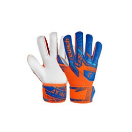 Reusch Kinder Torwarthandschuhe "Finger Support Junior", orange, Gr. 7, mehrfarbig, 25% Polyester, 10% Polypropylen, 5% Polyurethan, Handschuhe, mit