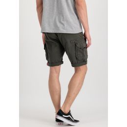 Herren Cargoshorts "Crew Short", grau, Gr. 32, Alpha Industries, unifarben, Web, Obermaterial: 98% Baumwolle, 2% Elasthan, Hosen