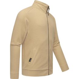 Ragwear Herren Sweatjacke "Carlow", beige, Gr. XL, Material: 50% Baumwolle, 50% Polyester, Sweatjacken, l&auml;ssige Herren Kapuzenjacke mit Stehkragen