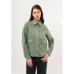 FRESHLIONS Damen Outdoorjacke "Kalia", gr&uuml;n, Gr. S, 100% Baumwolle, Jacken, im klassischen Design