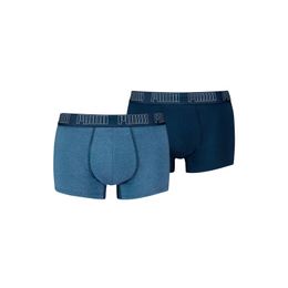 Puma Herren Boxershorts "Boxershort 2er Pack", Gr. M, blau, Obermaterial: 95% Baumwolle CO. 5% Elasthan EL., Unterhosen