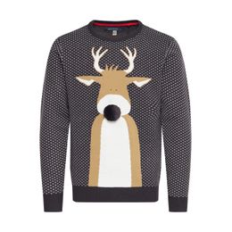 Blend Herren Strickfleece-Pullover "Strickpullover BHRudolph", blau, Gr. M, Obermaterial: 100% Polyacryl PAN., Pullover