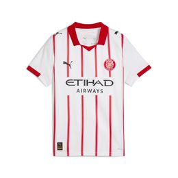 Puma Kinder Poloshirt "Girona FC 25/26 Heimtrikot Jugendliche", wei&szlig;, Gr. 116, gestreift, Obermaterial: 100% Polyester. Kragen: 97% Polyester, 3%