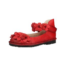 Laura Vita Damen Riemchenballerina "Laura Vita Ballerinas Leder", Gr. 38, rot, Leder, Schuhe