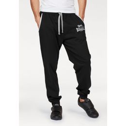 Lonsdale Herren Jogginghose "und Shorts als Set GIFFORDLAND", schwarz, Gr. XXL, unifarben, angeraute Sweatware, Obermaterial: 60% Baumwolle, 40%
