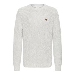!Solid SOLID Herren Strickfleece-Pullover "Strickpullover SDRicky", grau, Gr. S, Obermaterial: 70% Baumwolle CO recyc.. 30% Polyester Pol. recyc.., Pullover