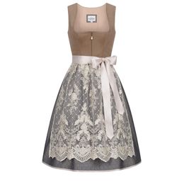 N&uuml;bler N&Uuml;BLER Damen Dirndl "Dirndl midi Geelke", braun, Gr. 42, Obermaterial: 100% Polyester PES., Kleider