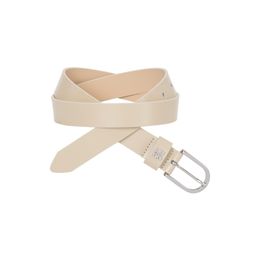 Hugo Damen Lederg&uuml;rtel "Zoey_HU-GO_Sz25", beige, Gr. 80, unifarben, Leder, G&uuml;rtel, mit Hugo Schriftzug