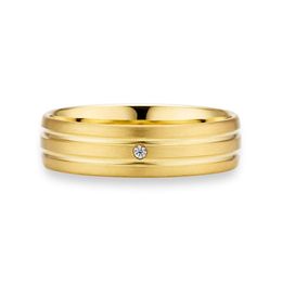 Phoenix PH&Ouml;NIX Damen Trauring "Schmuck Partnerring Ehering Verlobungsring Freundschaftsring", 49, 0,01 SI = kleine Einschl&uuml;sse mit Brillant, Silber 925