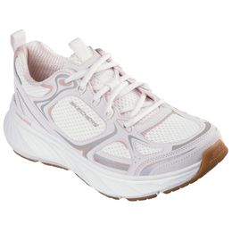 Skechers Damen Sneaker "EDGERIDE-SILVER ECLIPSE", Gr. 35, rosa, Lederimitat, Mesh, Schuhe, Retro Sneaker, Schnürschuh, Sportschuh mit