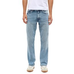 Mustang Herren Straight-Jeans "Herren Style Tramper Straight", blau, Gr. 44, unifarben, 99% Baumwolle, 1% Elasthan, Jeans