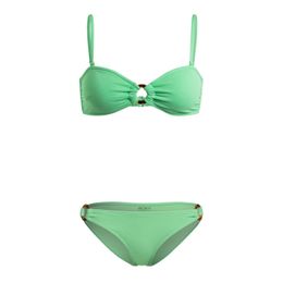 Roxy Damen Bandeau-Bikini "Color Jam", gr&uuml;n, Gr. M, 93% Nylon, 7% Elasthan, Bikini-Sets