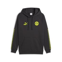 Puma Herren Hoodie "Borussia Dortmund KING Hoodie Herren", gelb, Gr. M, Obermaterial: 68% Baumwolle, 32% Polyester; Rippe: 97% Baumwolle, 3%