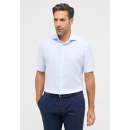 Eterna Herren Kurzarmhemd "MODERN FIT"pastellblau, Gr. 46, Twill, 59% Baumwolle, 41% Leinen, Hemden, EASY IRON (b&uuml;gelleicht)