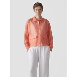 Lecomte Damen Klassische Bluse "Bluse", orange, Gr. 44, unifarben, 85%Lyocell, 15%Polyester, Blusen
